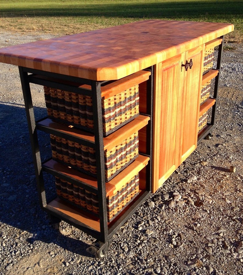 Island-30x56 End Grain Butcher Block With Casters - Etsy