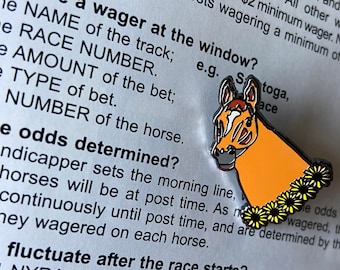 QUEEN OF RACING Horse Racing Enamel Pin - Etsy