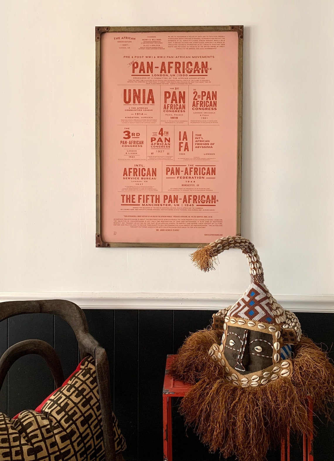 Pan-african Movements Pre & Post WWI and WWII Poster, Black History ...