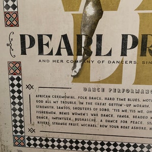 Pearl Primus Omowale Afro Dance Poster, Black History, Afro-caribbean ...
