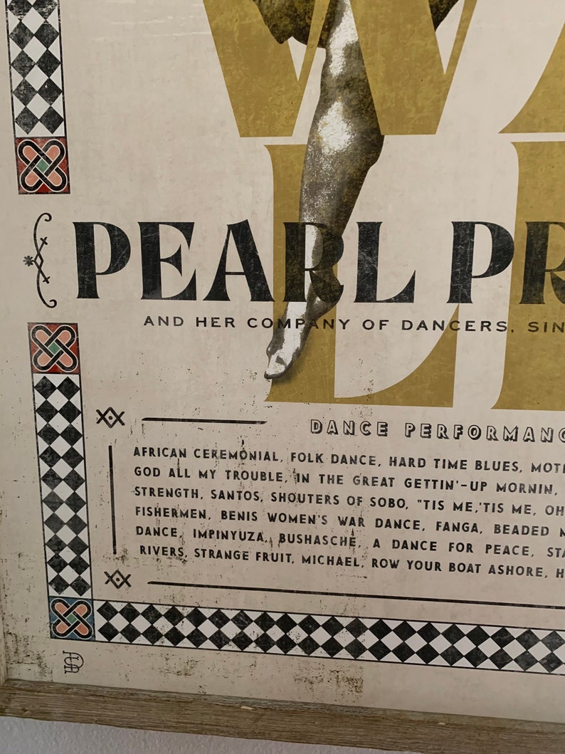 Pearl Primus Omowale Afro Dance Poster, Black History, Afro-caribbean ...