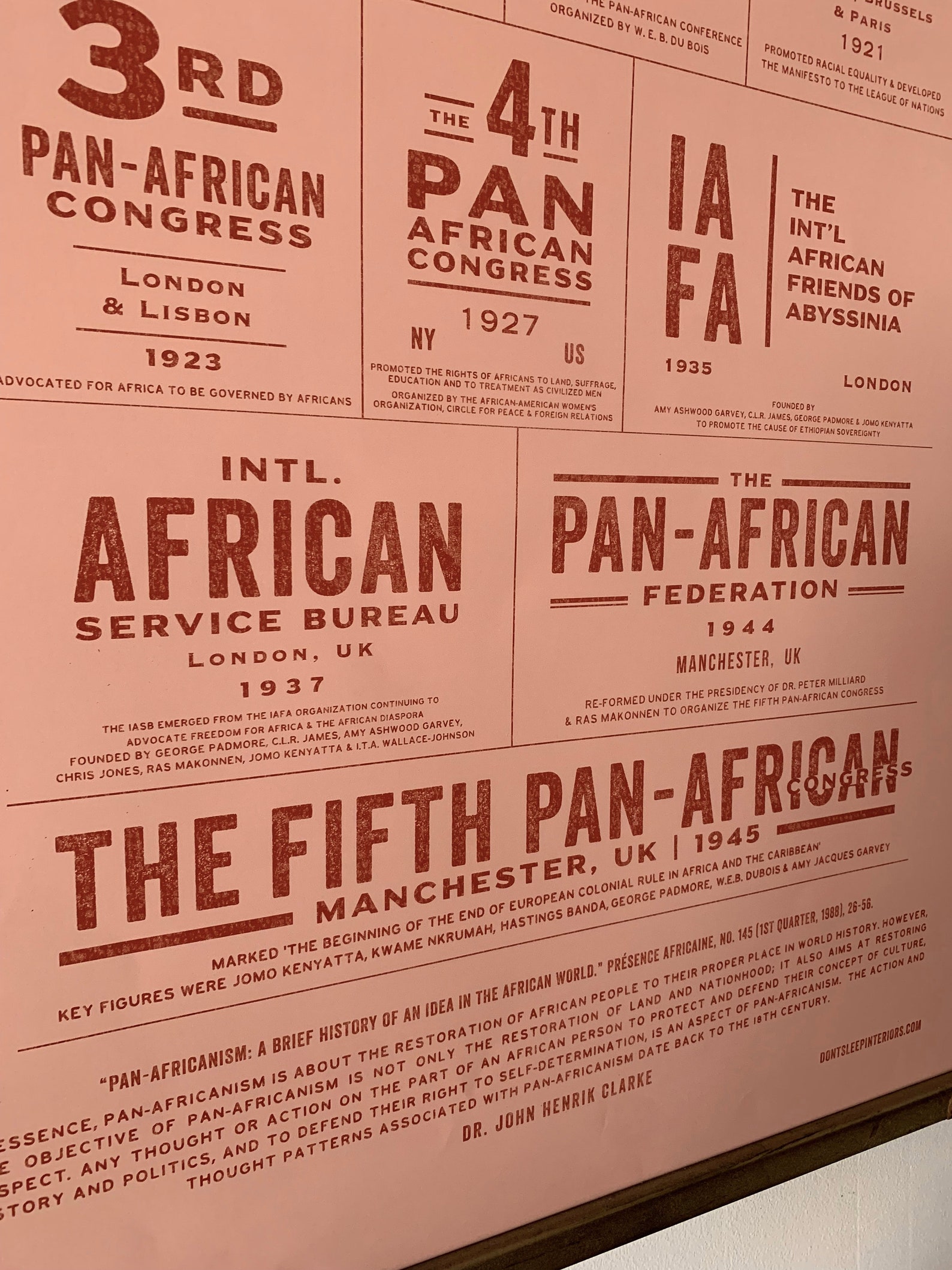Pan-african Movements Pre & Post WWI and WWII Poster, Black History ...