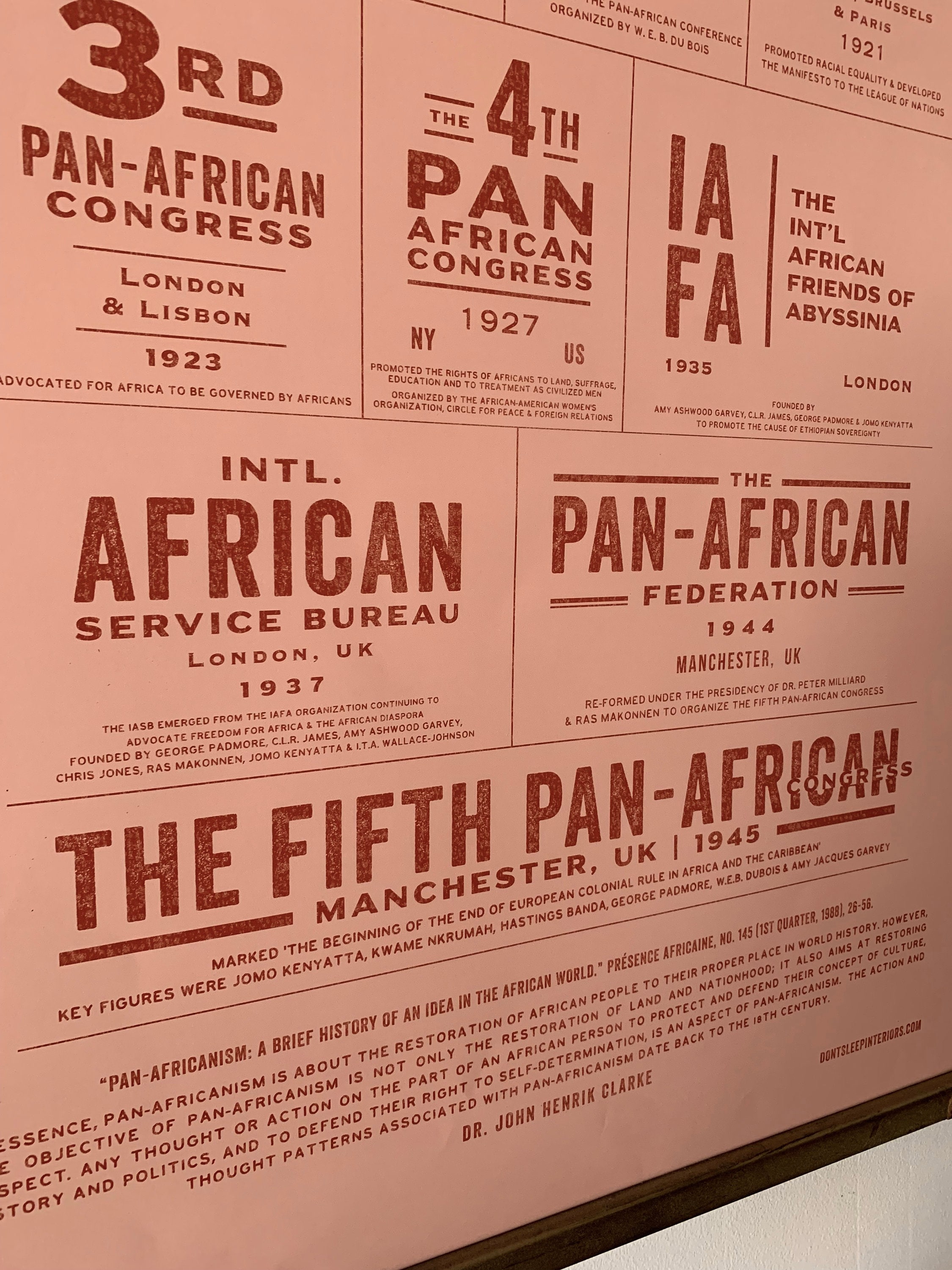 Pan-african Movements Pre & Post WWI and WWII Poster, Black History ...
