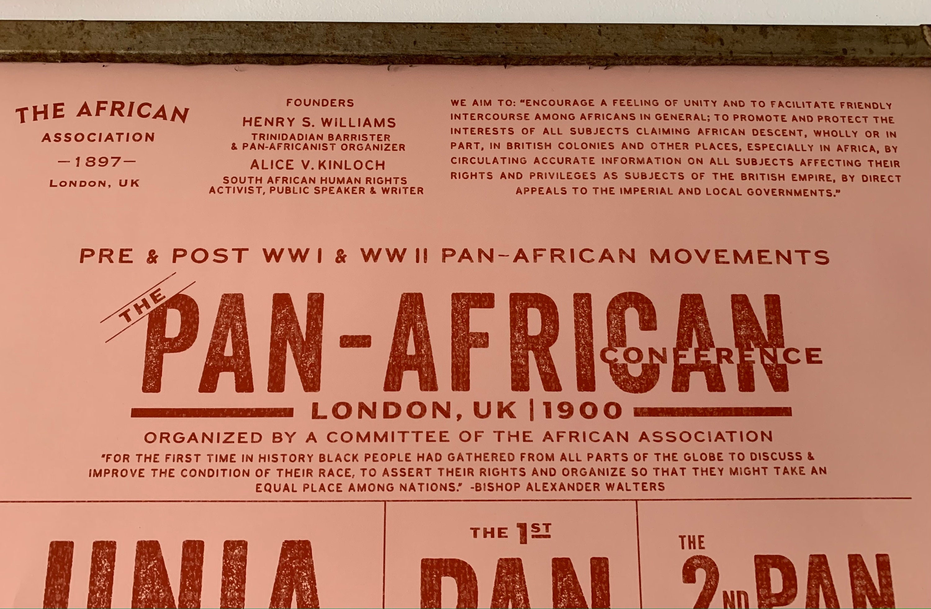 Pan-african Movements Pre & Post WWI and WWII Poster, Black History ...