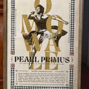 Pearl Primus Omowale Afro Dance Poster, Black History, Afro-caribbean ...