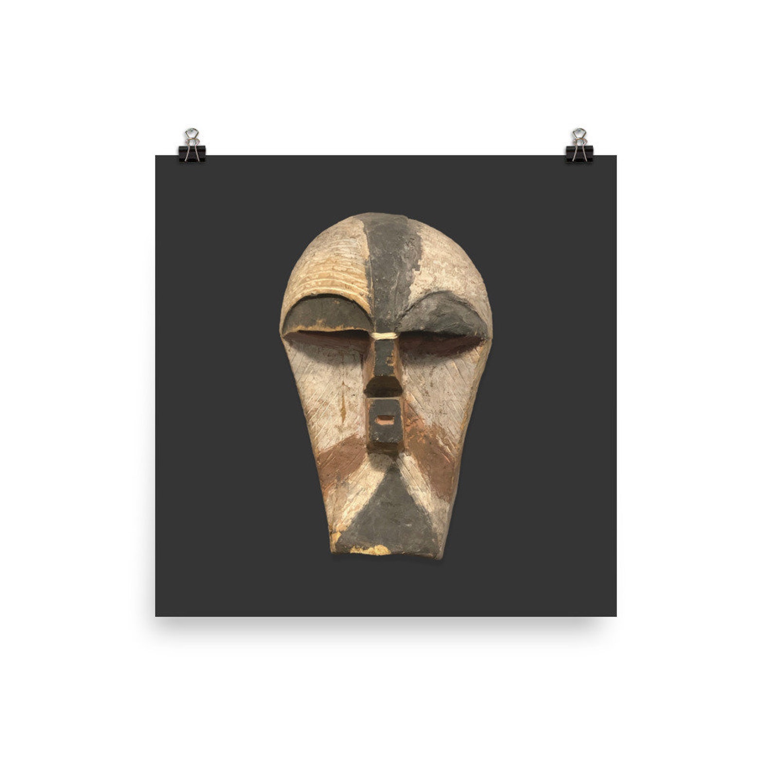 Congo kifwebe African Mask Wabi-sabi Style 18x - Etsy
