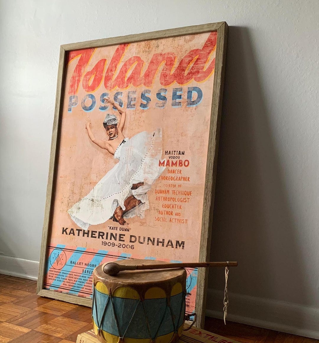 Katherine Dunham Afro Dance Poster, Wall Print, Haitian Dance, Black History, Afro-caribbean ...