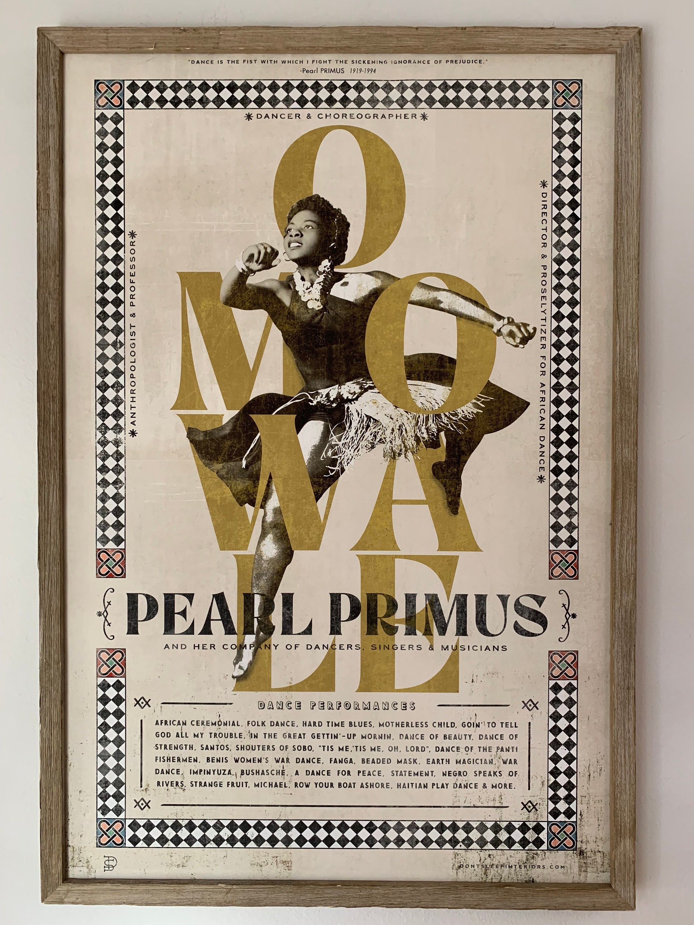 Pearl Primus Omowale Afro Dance Poster, Black History, Afro-caribbean ...
