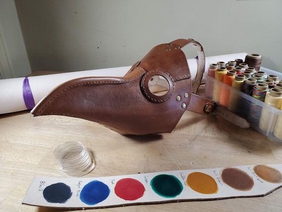 Custom Leather Plague Doctor Mask - Etsy