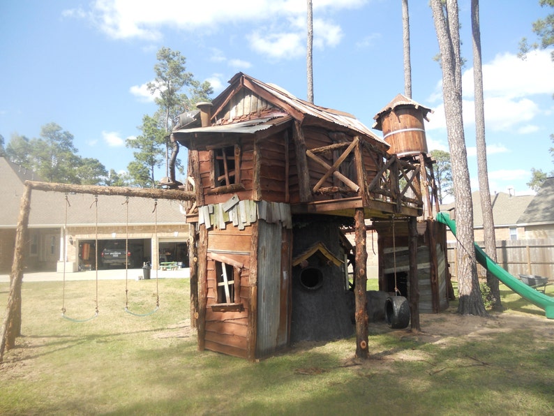 Country Cabin Tree House and Play Tower - Etsy