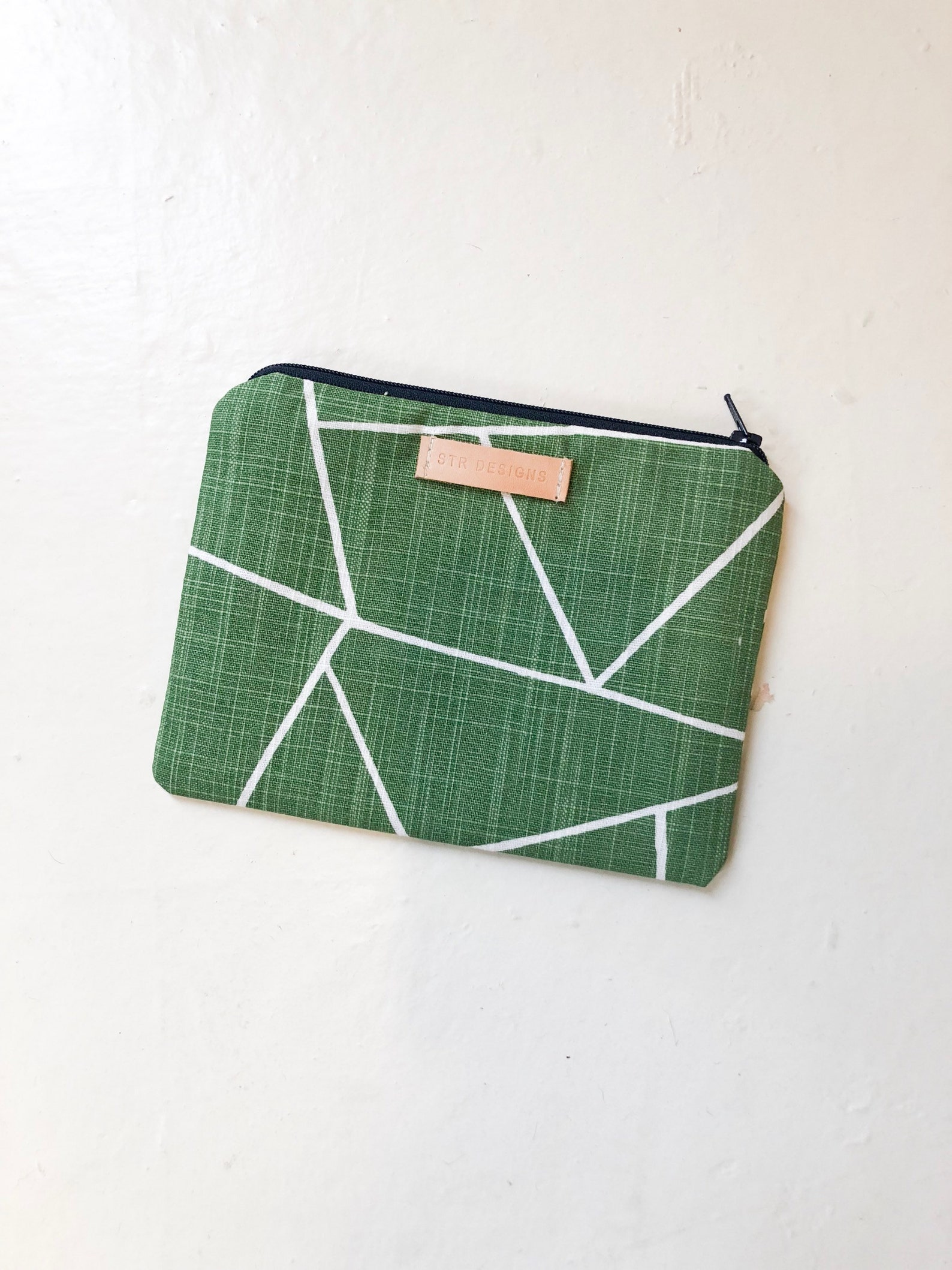 Green . Extra Small Pouch Cotton Cosmetic bag Bridesmaid | Etsy