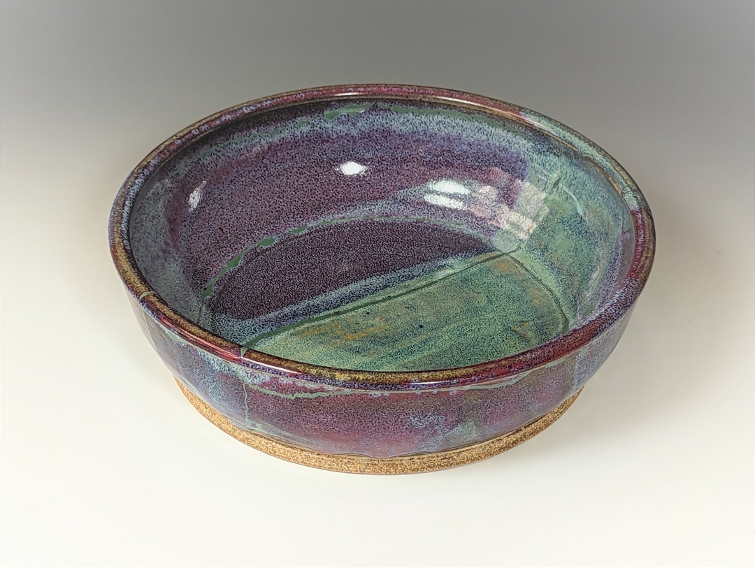 Colorful Bowl Serving Centerpiece Fruit Salad Gift Everyday Copper Red ...