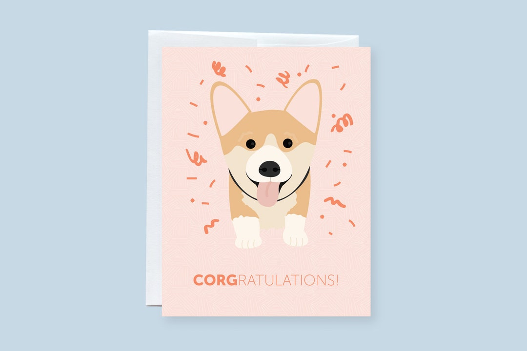 Corgi Congratulation (corgratulations) Greeting Card - Etsy
