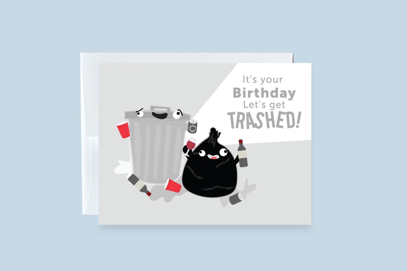 It's Your Birthday, Let's Get Trashed Greeting Card - Etsy
