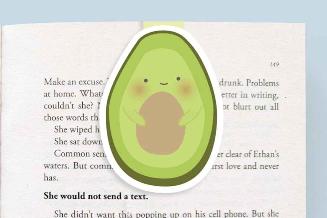 Avocado Magnetic Bookmark jumbo - Etsy