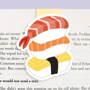 Sushi Magnetic Bookmark jumbo - Etsy
