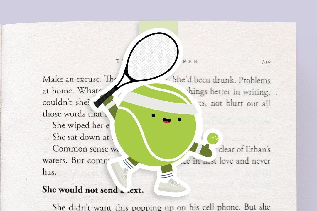 Tennis Magnetic Bookmark jumbo - Etsy