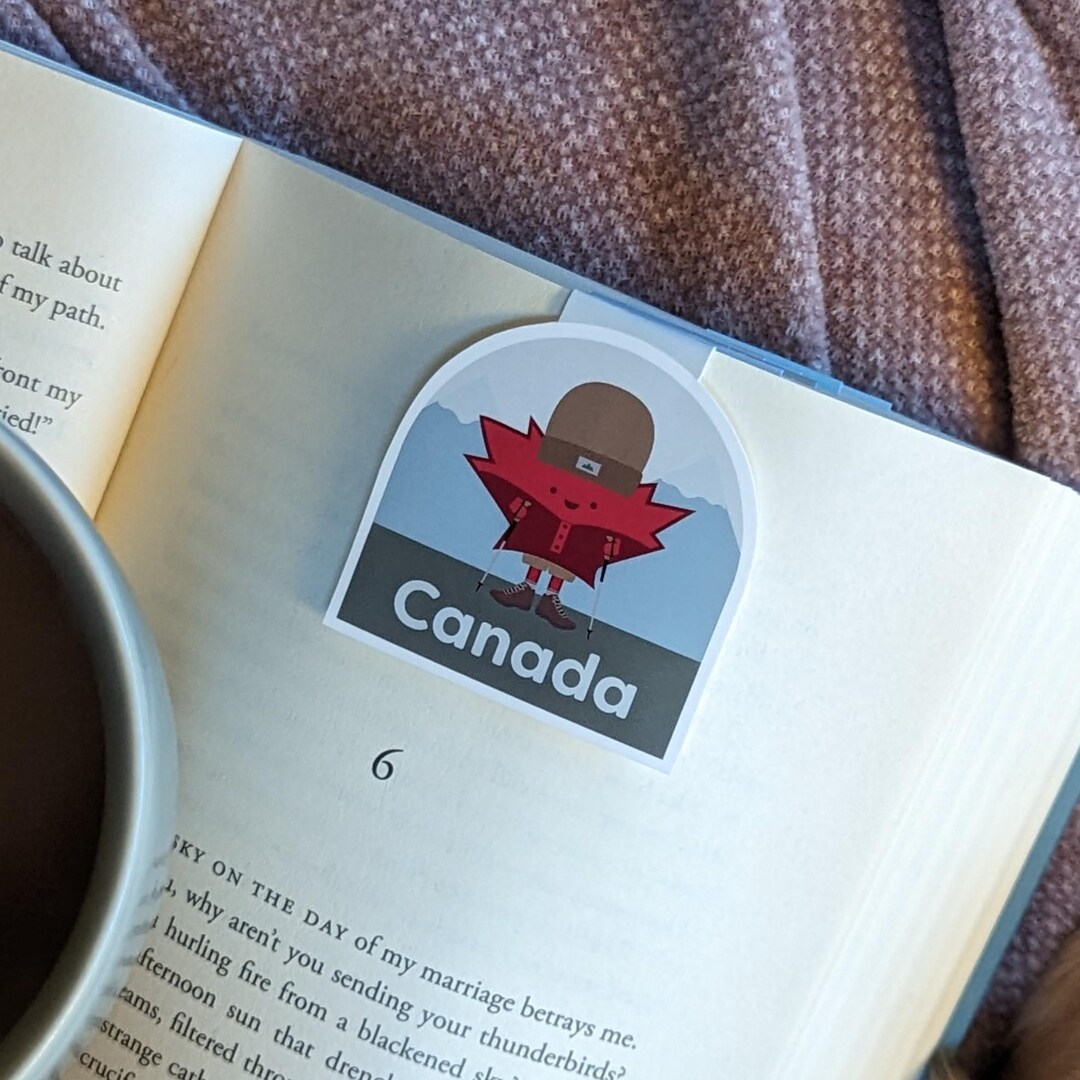 Oh Canada Maple Leaf Magnetic Bookmark - Mountain Hiker (jumbo) - Etsy