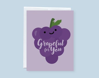 Dad I'm so Grapeful for You Punny Father's Day Card A Bunch of Green ...