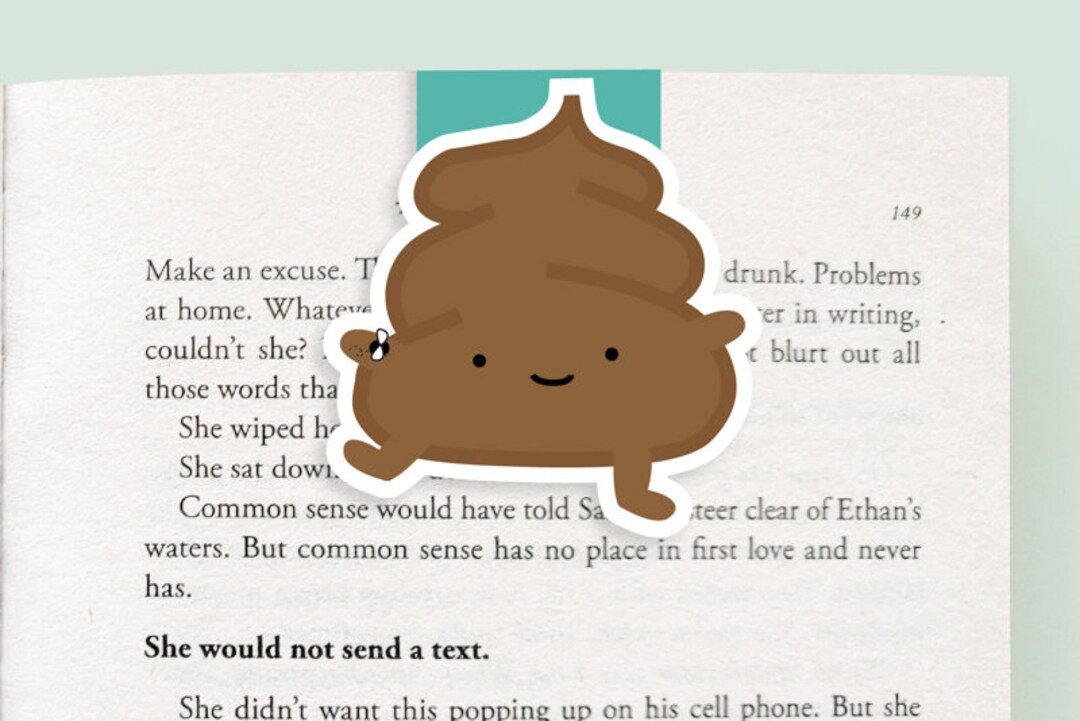 Poop Magnetic Bookmark jumbo - Etsy
