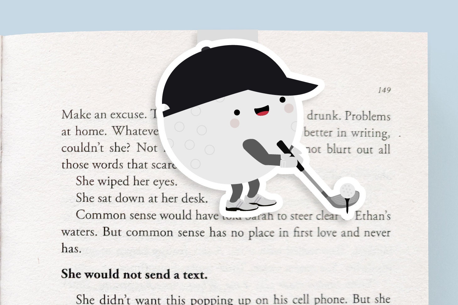 Golf Ball Magnetic Bookmark jumbo | Etsy