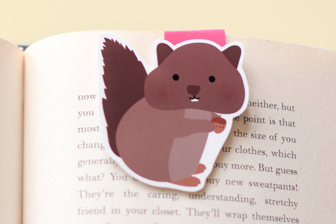 Squirrel Magnetic Bookmark (jumbo) - Etsy