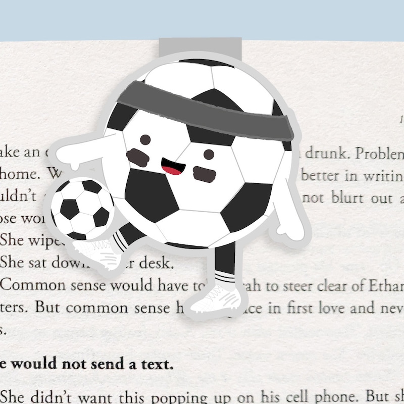 Soccer Bookmark - Etsy
