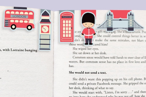 London Mini Magnetic Bookmarks 5 Pack | Etsy