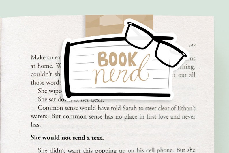 Book Nerd Magnetic Bookmark (jumbo) - Etsy
