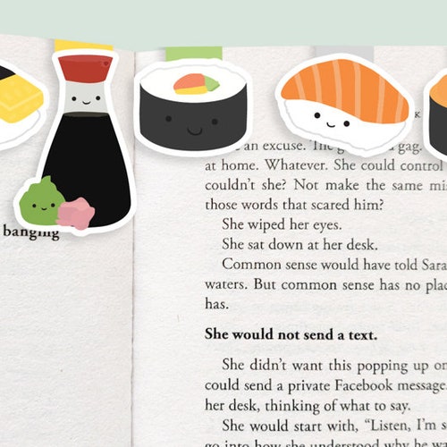 Sushi Magnetic Bookmarks mini 3 Pack - Etsy