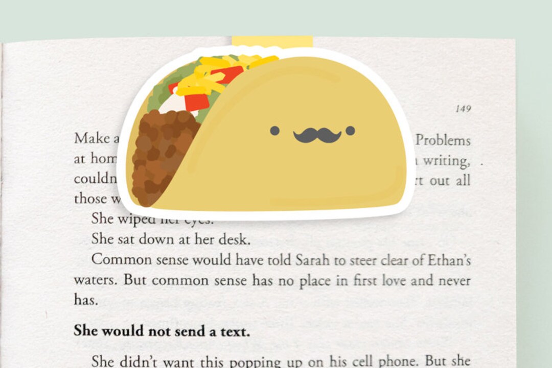 Taco Magnetic Bookmark jumbo - Etsy