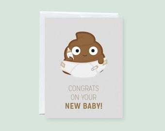 Congrats on Your New Poop Machine PRINTABLE Greeting Card, 5x7 ...