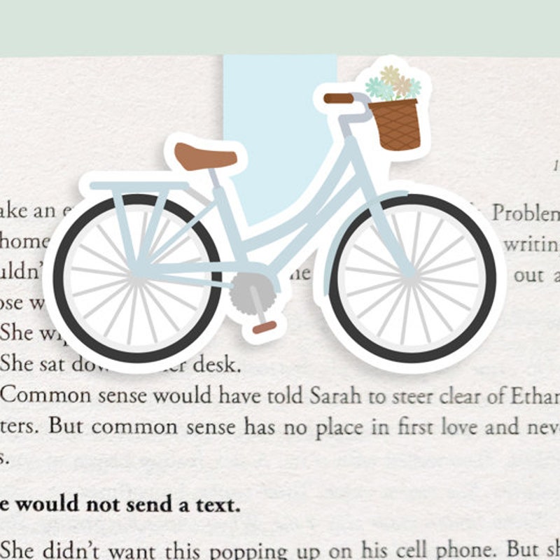 Bicycle Bookmark - Etsy