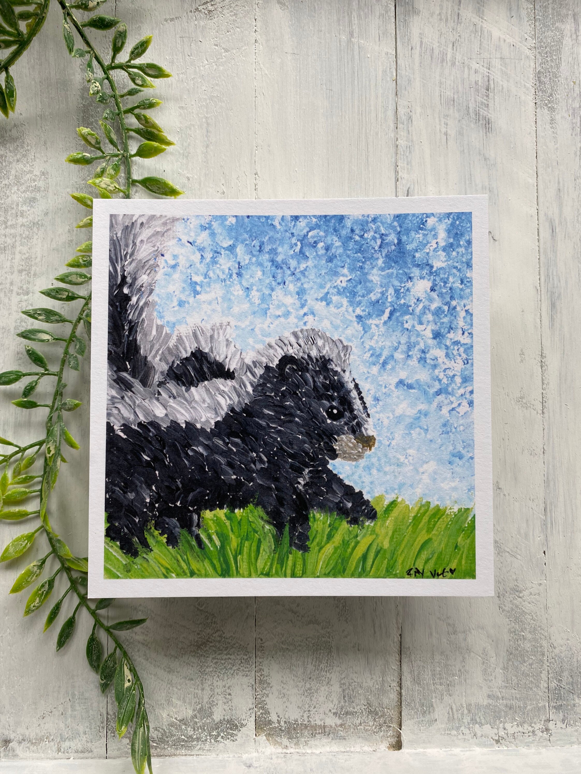 Skunk Art Skunk Print Skunk Art Print Skunk Lover Skunk Animal Cute ...