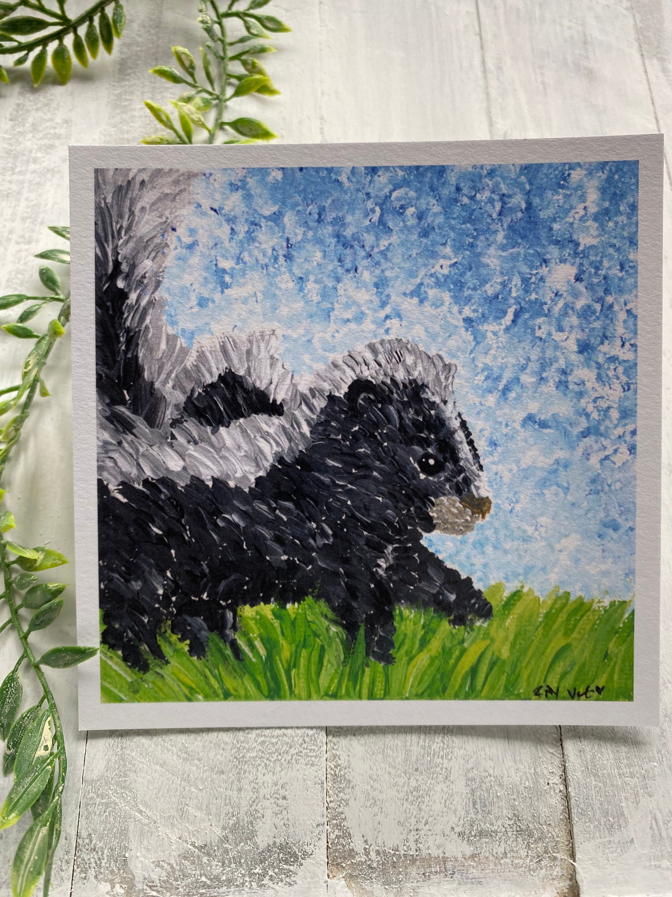Skunk Art Skunk Print Skunk Art Print Skunk Lover Skunk Animal Cute ...