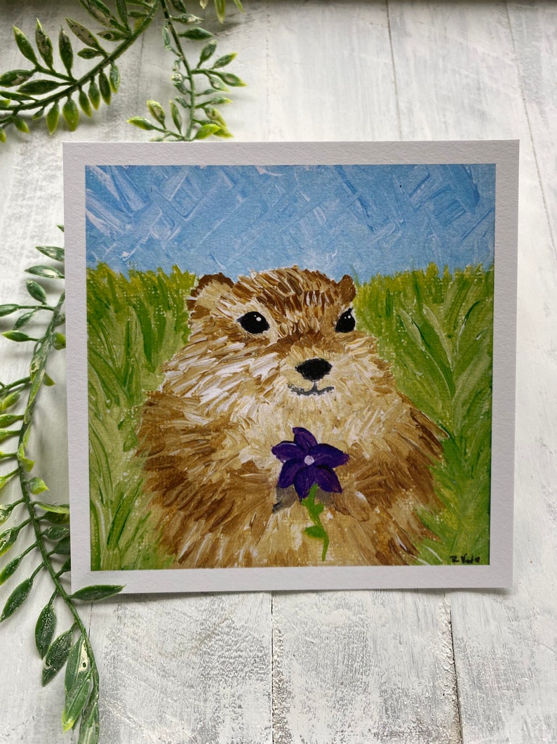 Groundhog Art Print Wildlife Print Woodchuck Print - Etsy