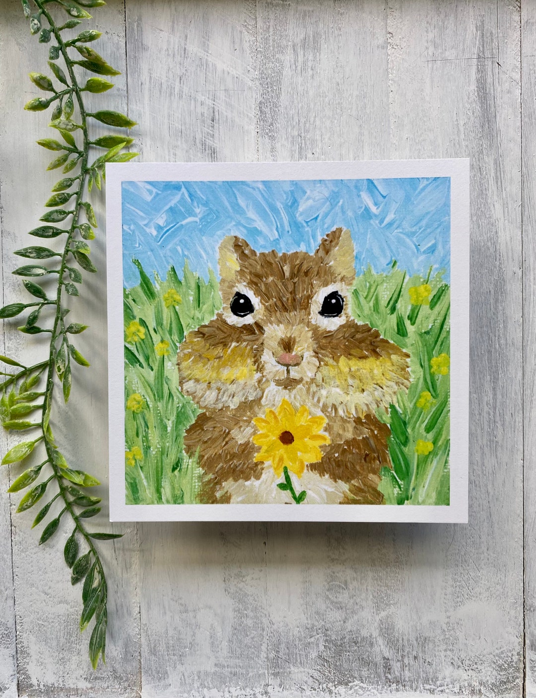 Chipmunk Art Cute Chipmunk Print Woodland Art Forest Friends Chipmunk ...
