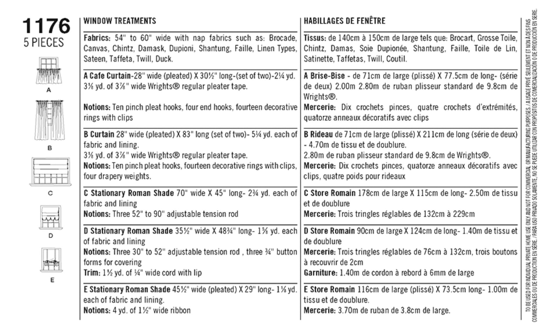 Simplicity 1176, 2015, Sewing Pattern, Window Treatments, Valance, Swag ...