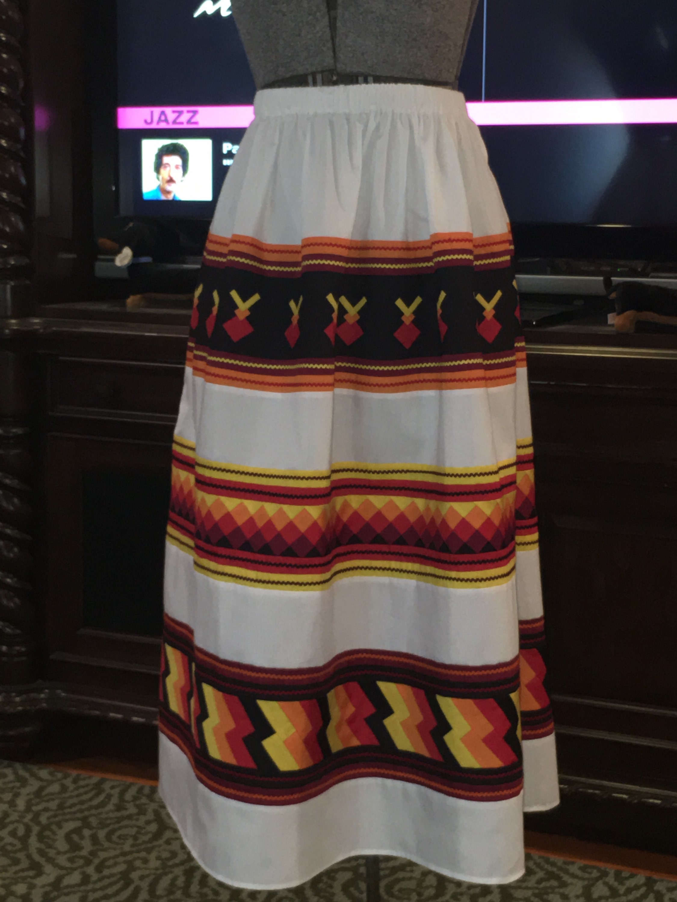New Seminole Patchwork Skirt Featuring Fire Colors - Etsy