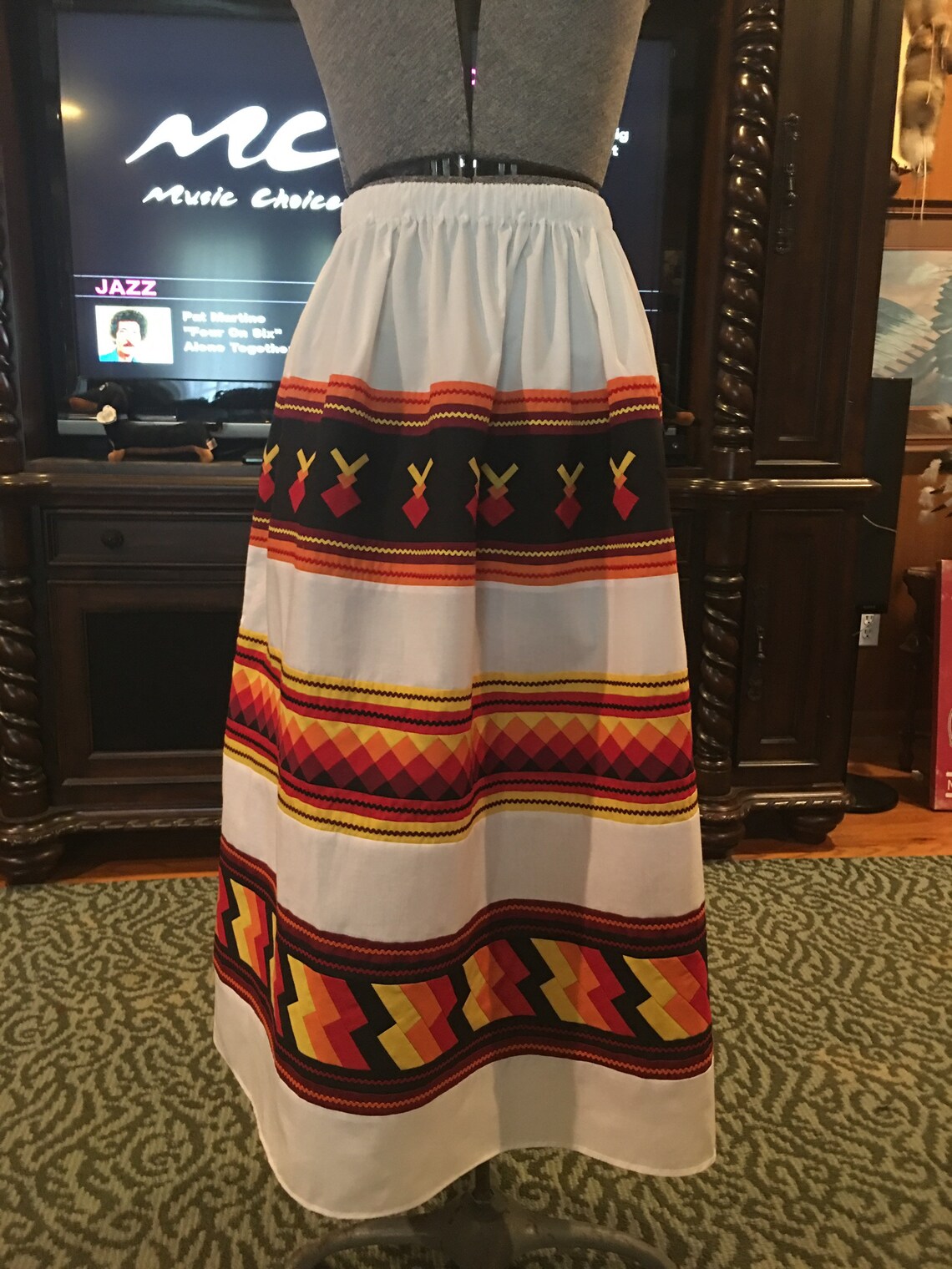 New Seminole Patchwork Skirt Featuring Fire Colors - Etsy