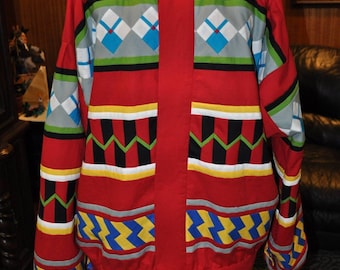 New Seminole Patchwork Skirt Featuring Lightening Patchwork in Fire Colors - Etsy