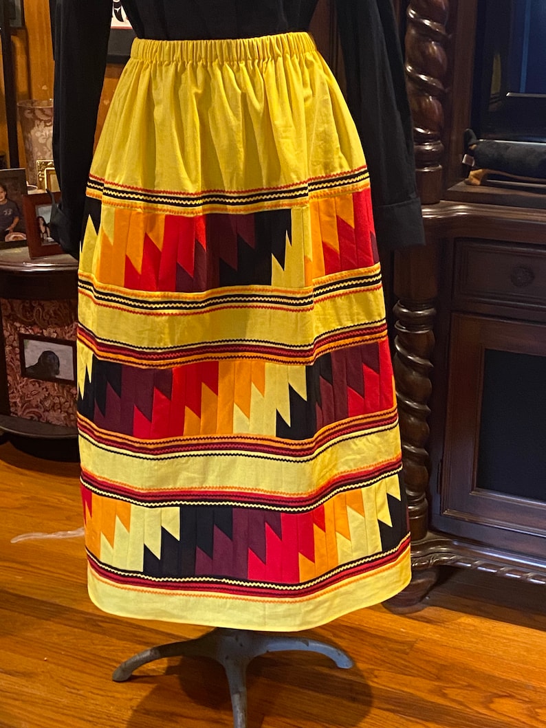 New Seminole Patchwork Skirt Featuring Lightening Patchwork in - Etsy