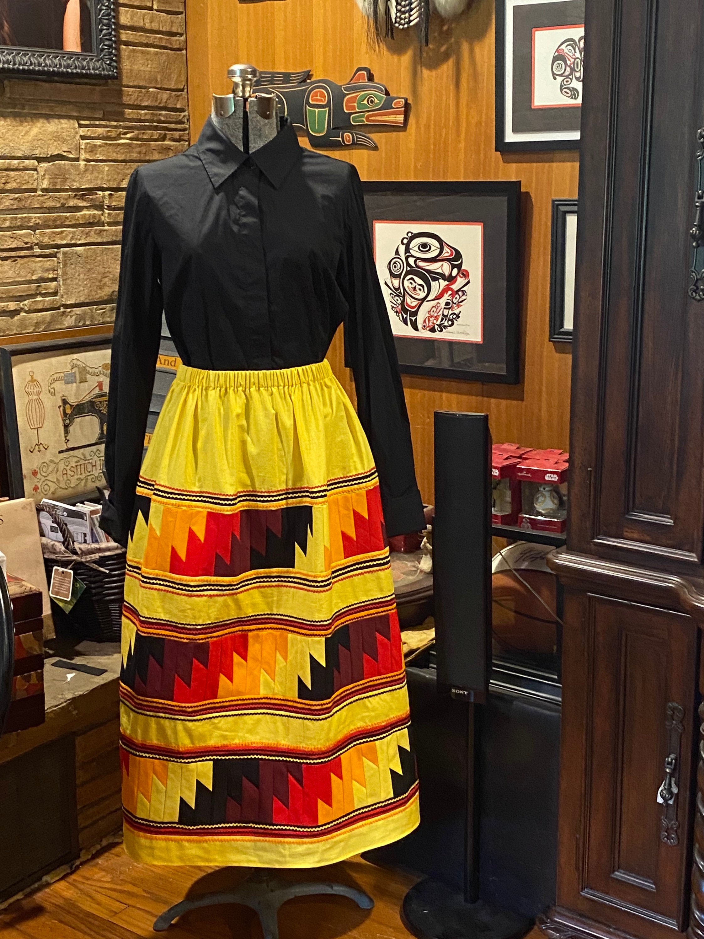 New Seminole Patchwork Skirt Featuring Lightening Patchwork in - Etsy