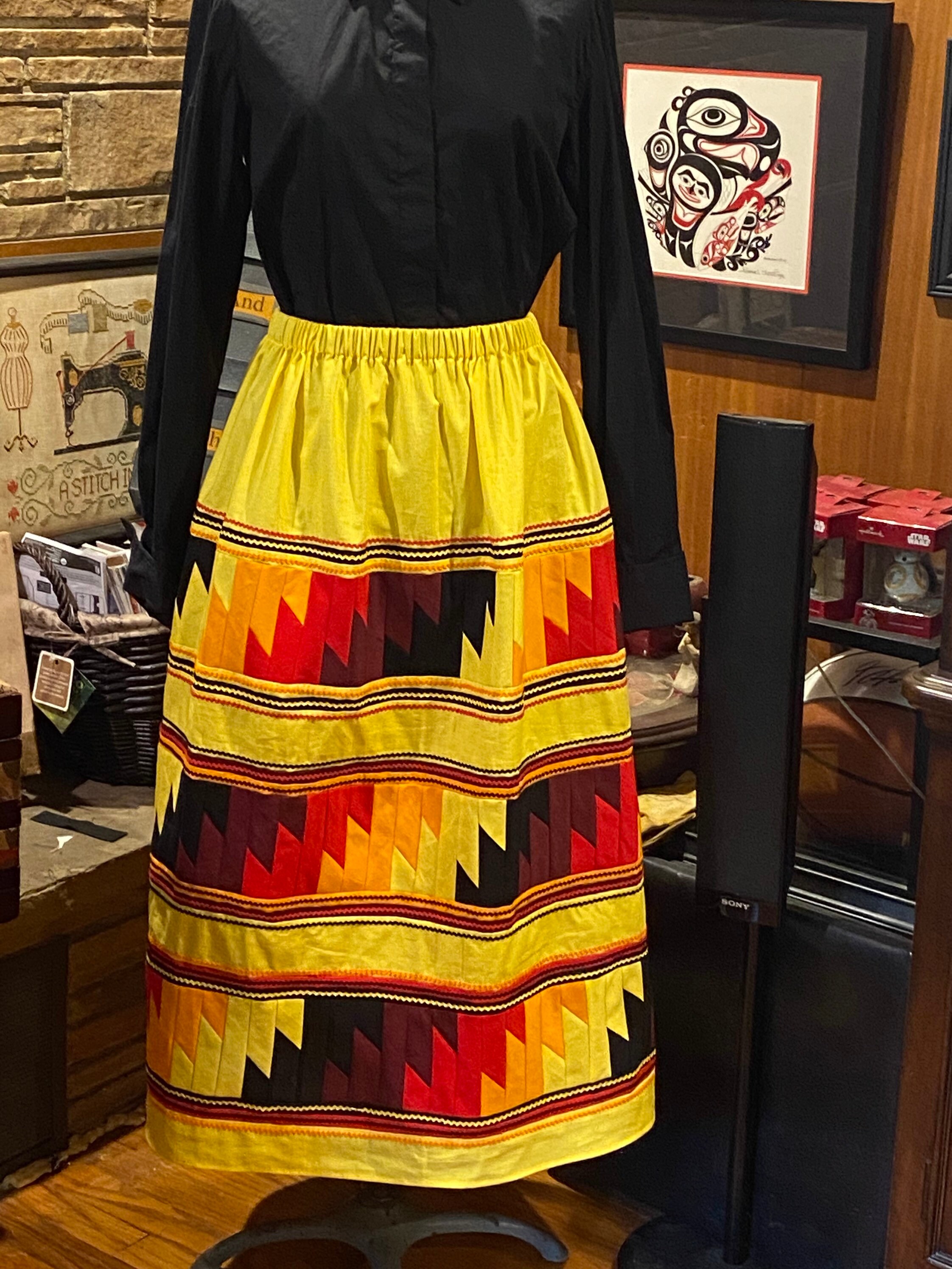New Seminole Patchwork Skirt Featuring Lightening Patchwork in - Etsy