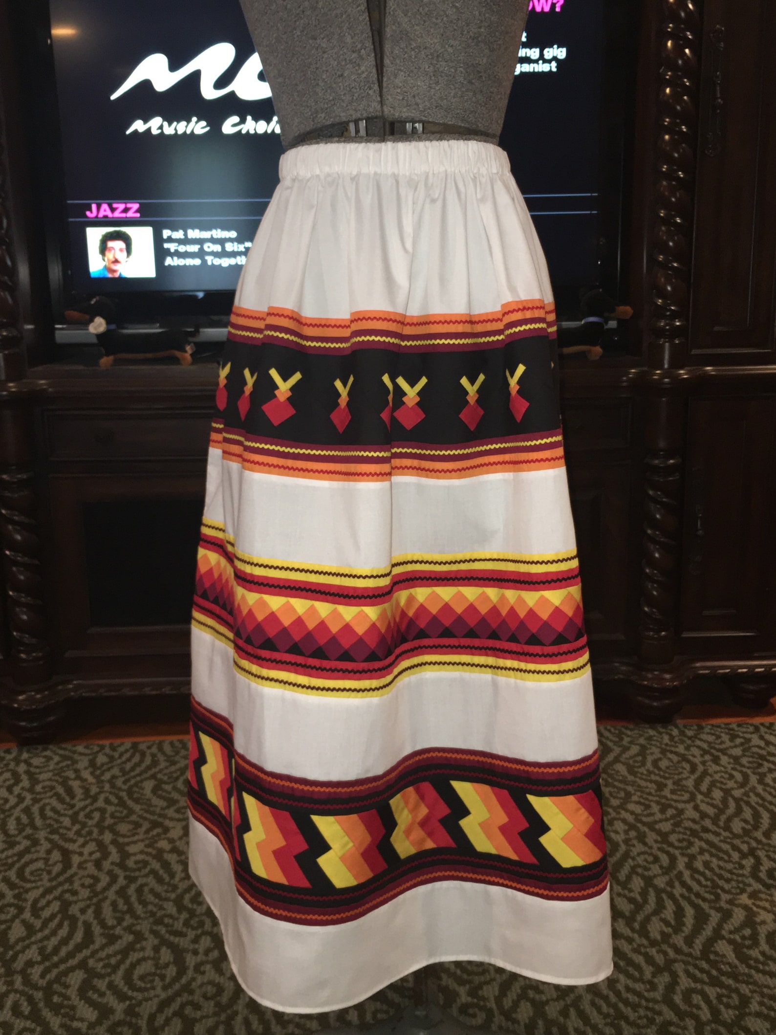 New Seminole Patchwork Skirt Featuring Fire Colors - Etsy