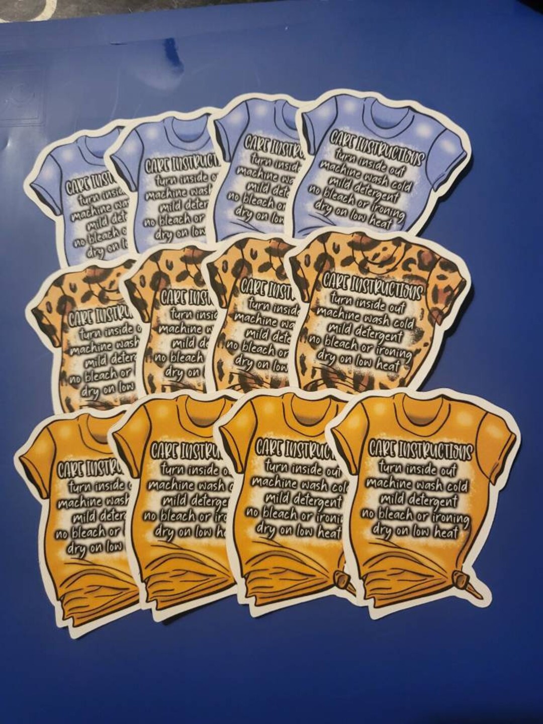 T-shirt Care Cards Cardstock - Etsy