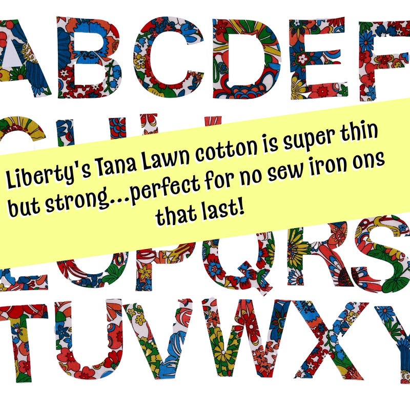 Liberty Alphabet Iron on Letters - Etsy