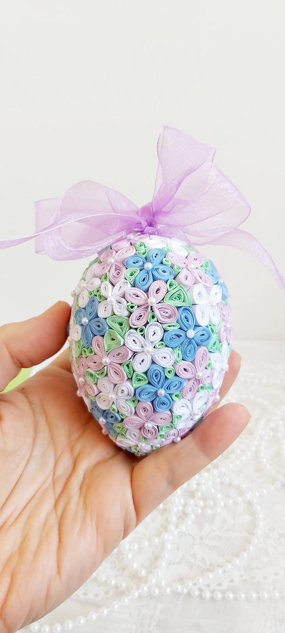 Paper Quilling Happy Easter Egg Decor, Greek Orthodox Seasonal Ornament ...