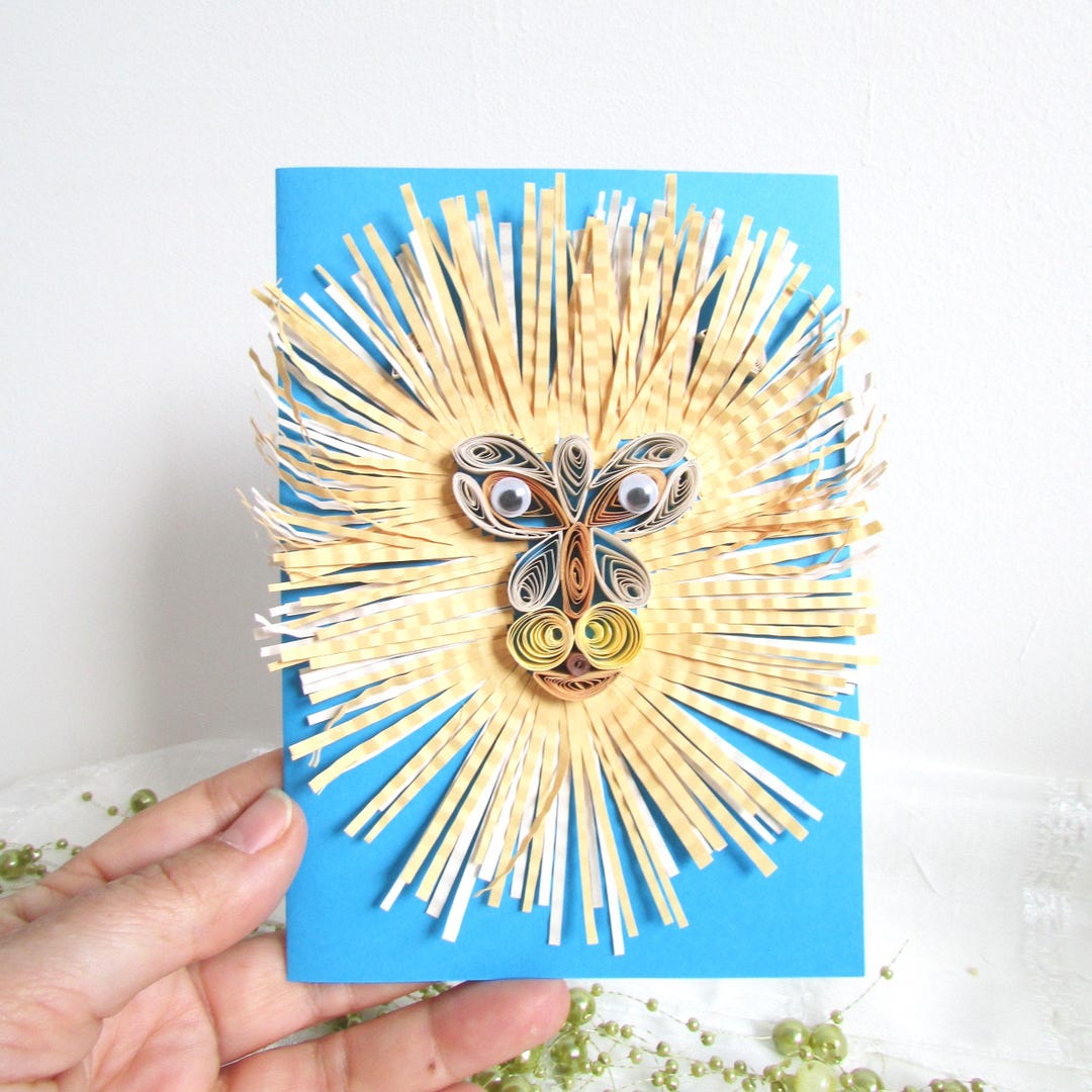 Paper Quilling Leo Zodiac Sign Card, Horoscope Big Sister Birthday Gift ...
