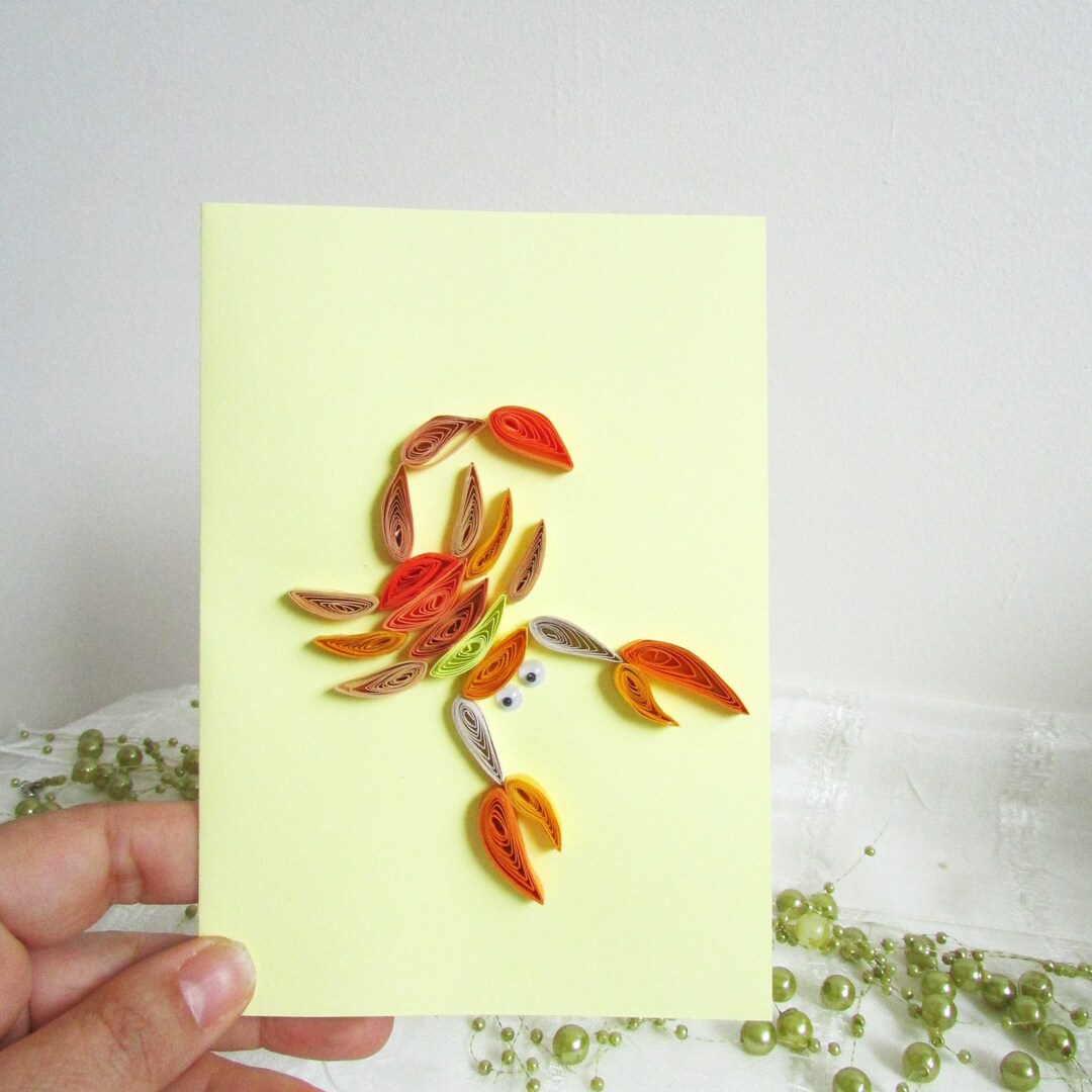 Custom Scorpio Birth Sign 30th Birthday Card, Paper Quilling Art Zodiac ...